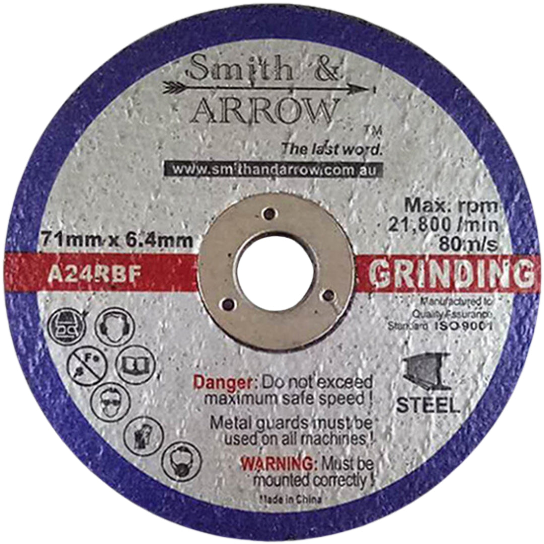 3" 71MM METAL GRINDING DISCS — Smith & Arrow