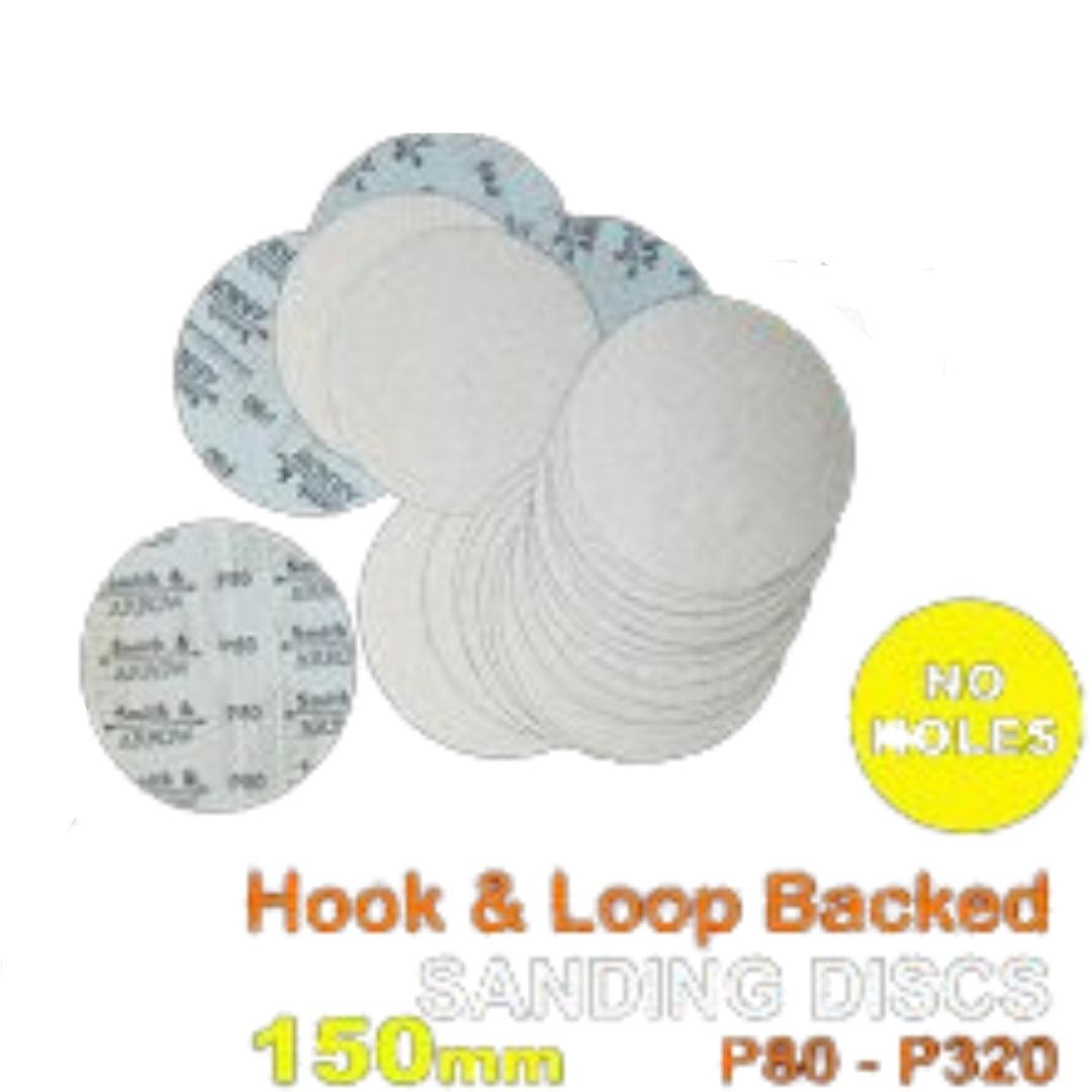 6" 150MM NO HOLE - HOOK & LOOP VELCRO SANDING DISCS | ORBITAL SANDER — Smith & Arrow