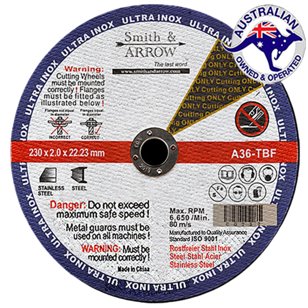 9", 230MM X 2.0MM - METAL CUTTING DISCS — Smith & Arrow