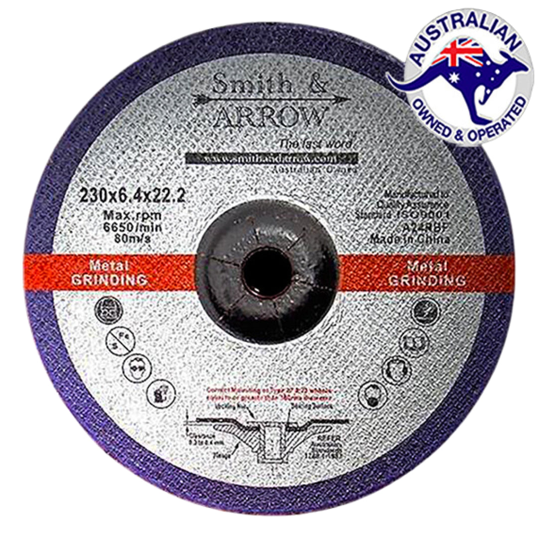 9" 230MM METAL GRINDING DISCS — Smith & Arrow